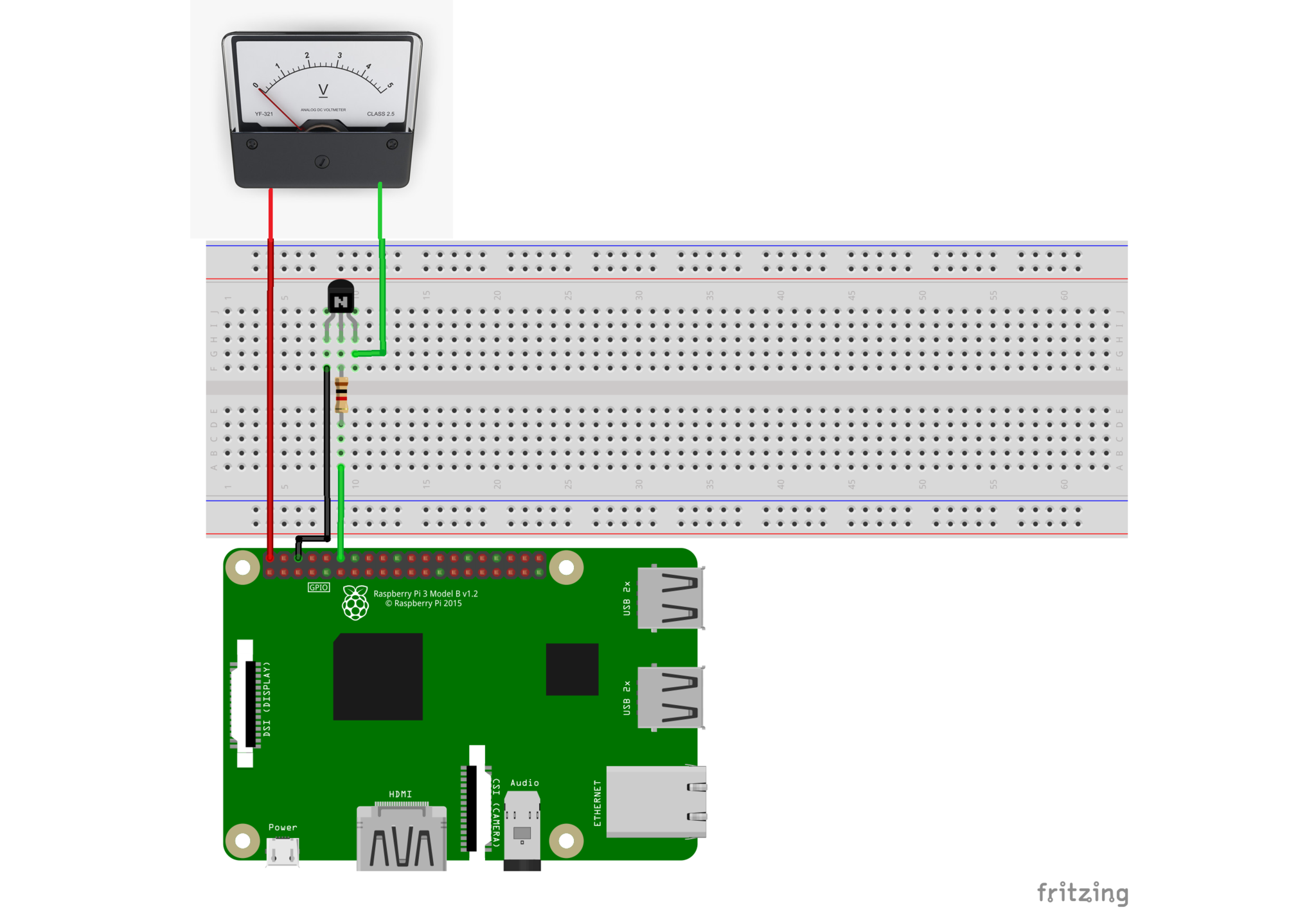 Raspberry Pi:Примеры/Подключение вольтметра / Онлайн справочник ...